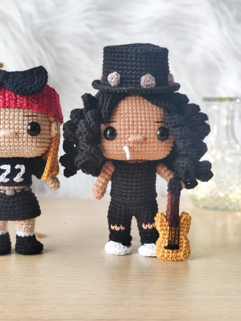 AMIGURUMI PATTERN Guns N' Roses Crochet Pattern | Axl Rose + Slash ...