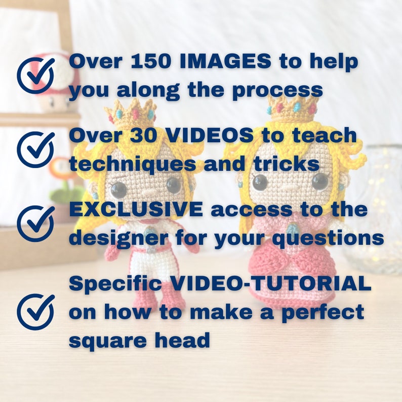 AMIGURUMI PATTERN Princess Peach Crochet Patterns Super - Etsy