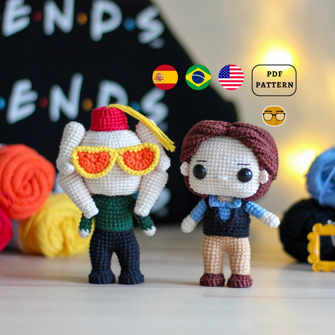 AMIGURUMI PATTERN Chandler & Monica From Friends Crochet Pattern DIY ...