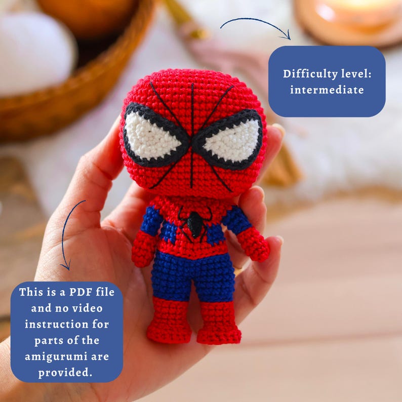AMIGURUMI PATTERN Spider Hero Crochet Pattern | PDF Pattern | Eng Pt Es ...