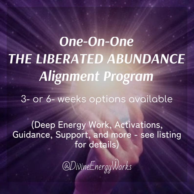 One-on-one THE LIBERATED ABUNDANCE Alignment Program (3- Weeks) - Etsy
