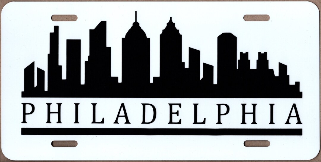 Philadelphia Silhouette License Plate - Etsy