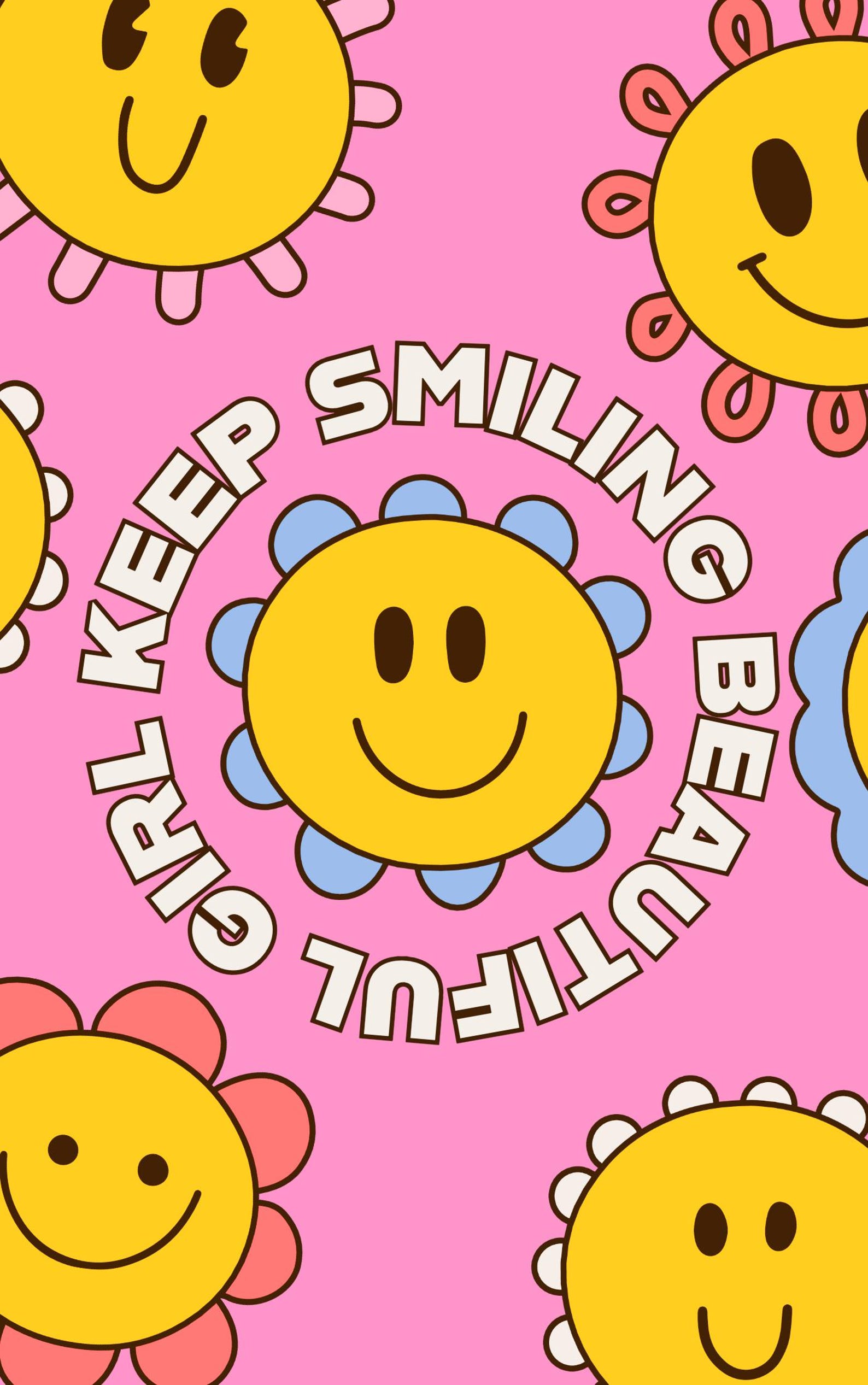 Positive Affirmation Art: Smiley Flower Kids Room Decor (digital Print ...