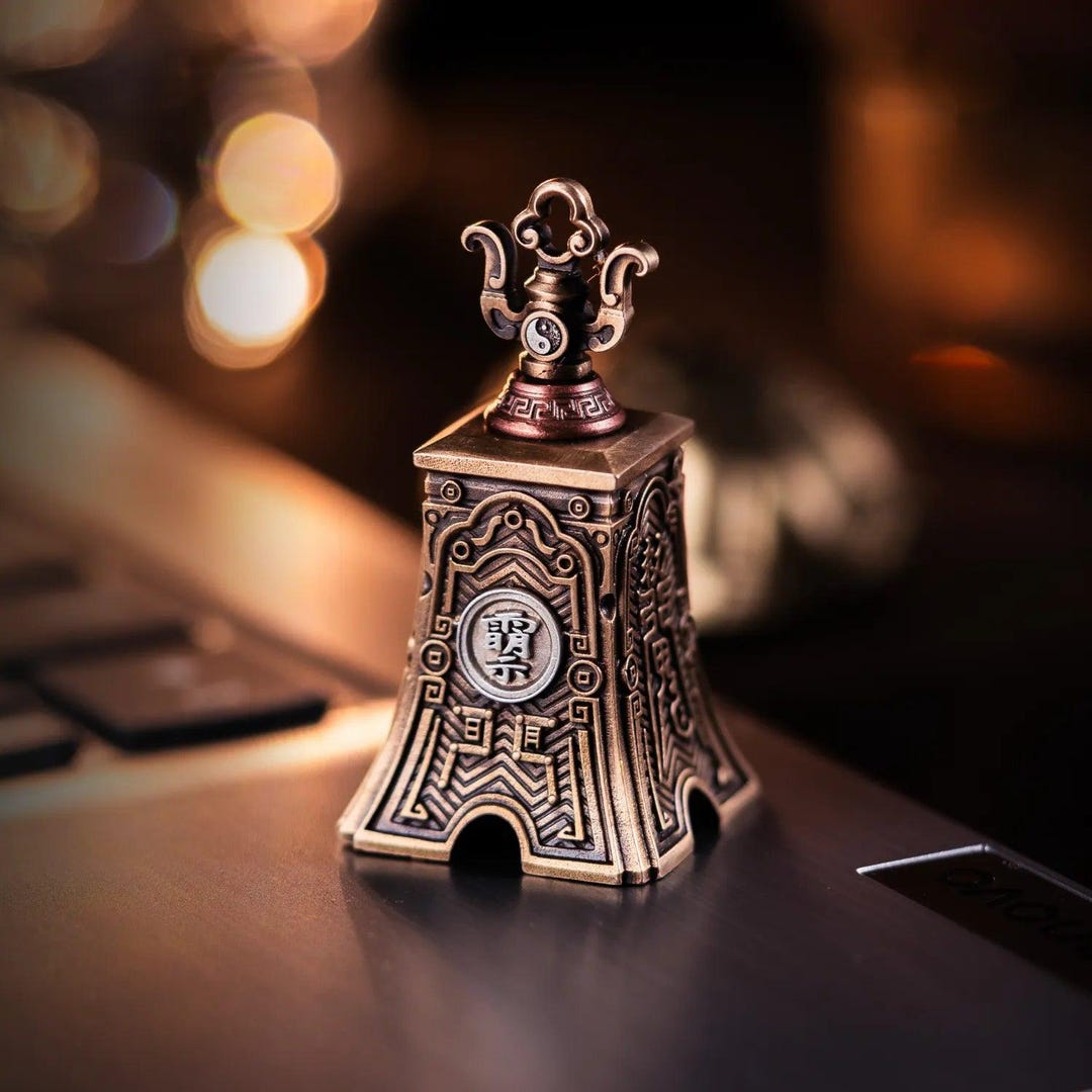 Taoist Bell in Brass.vintage Decor Bells.handmade Accessory for Car ...