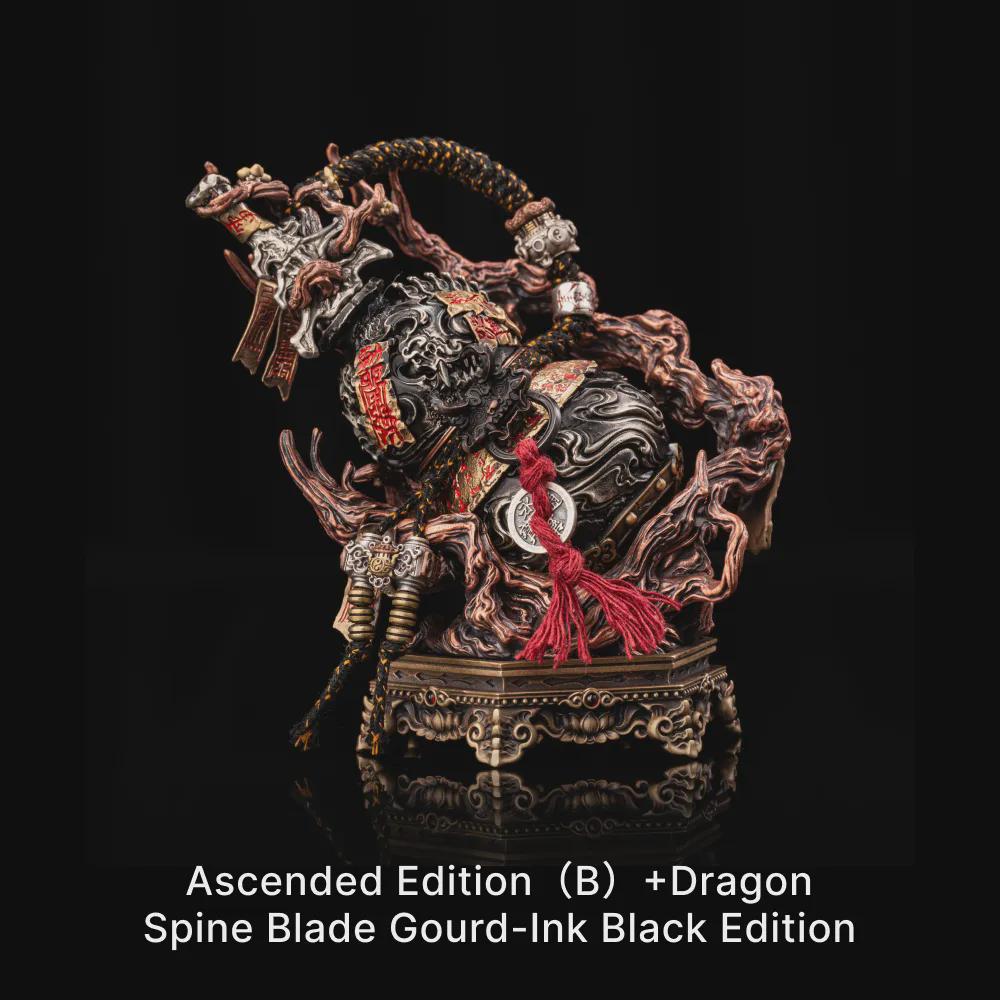 Dragon Spine Blade Gourd Ink Black Edition, Handmade Taoist Relic ...