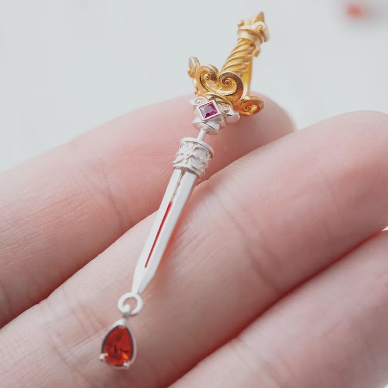 Basket-hilt Sword Stud Earrings, Gothic Jewelry Gifts for Men Women - Etsy