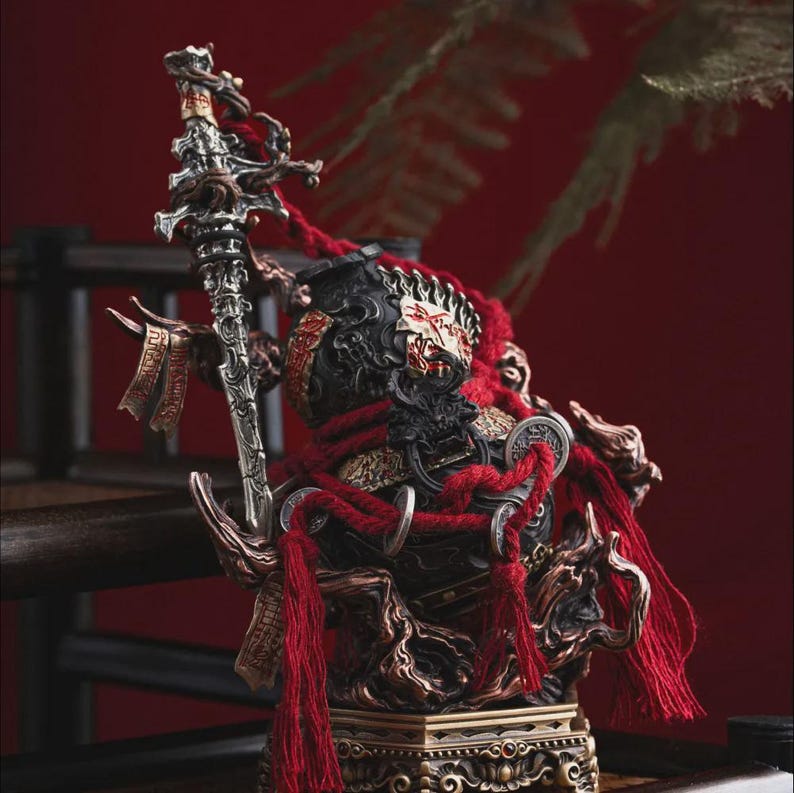 Dragon Spine Blade Gourd Ink Black Edition, Handmade Taoist Relic ...