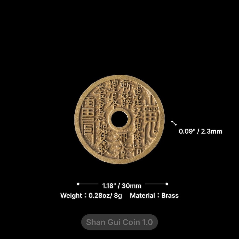 Brass Mountain Ghost Coins. Ancient Coins Pendant. Lucky Pendant ...