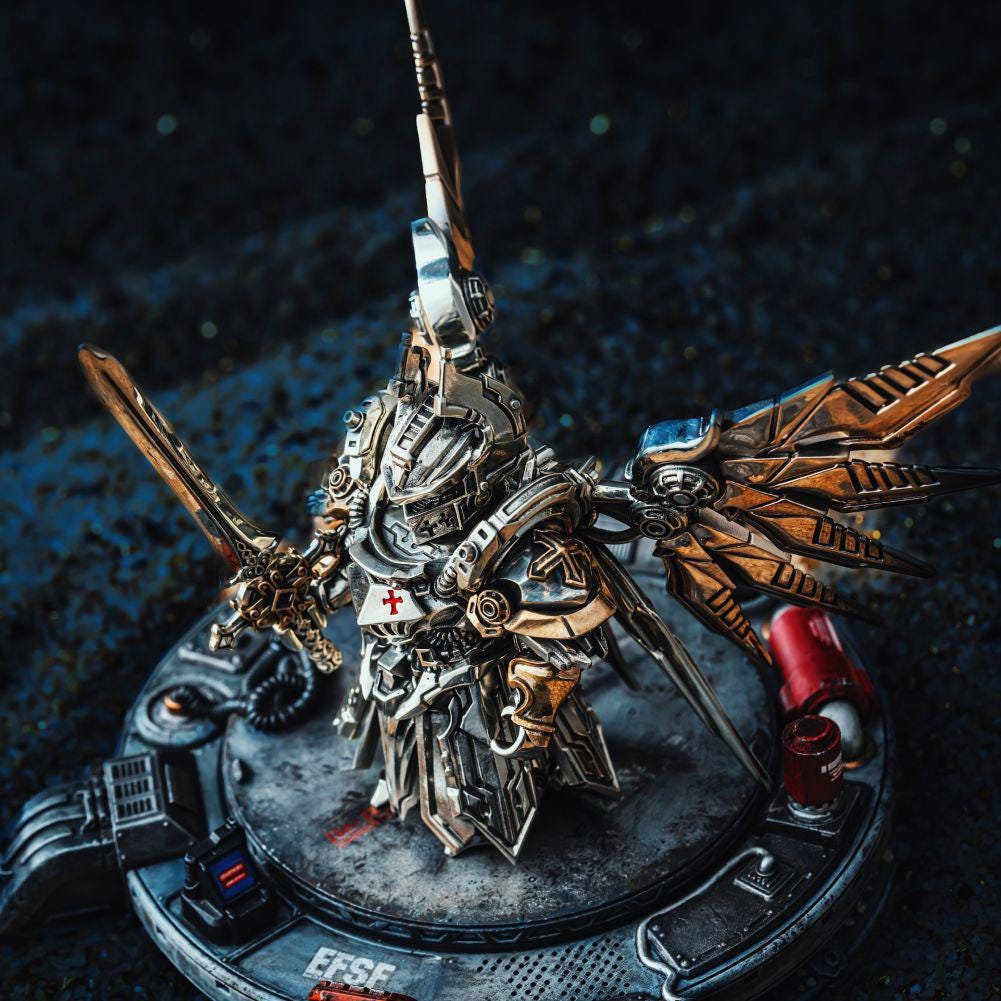 Mech Justicar Metal Figurine, Mechanical Magnetic Figure, Dnd Gifts - Etsy