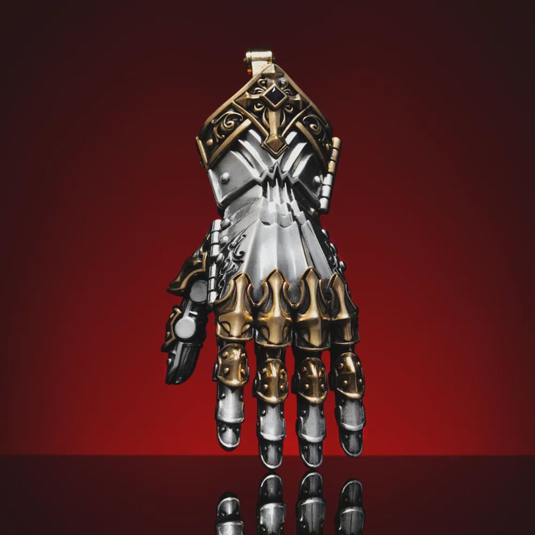 Armored Mechanical Left Hand Pendant, Fidget Jewelry, BJD Lover Gifts ...