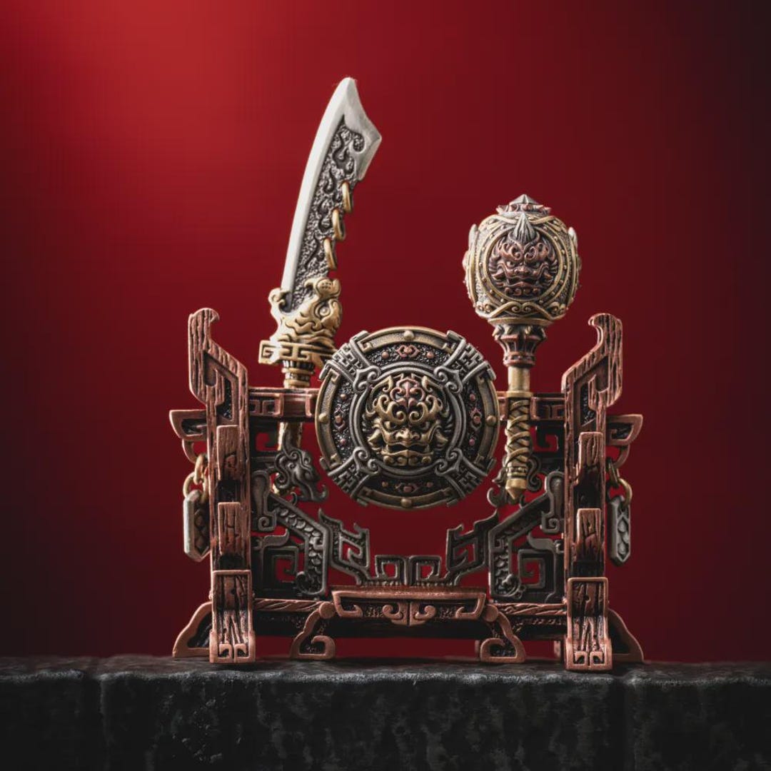 Weapons for Figurines, Roaring Tiger Blade, Xiezhi War Hammer, Fierce ...