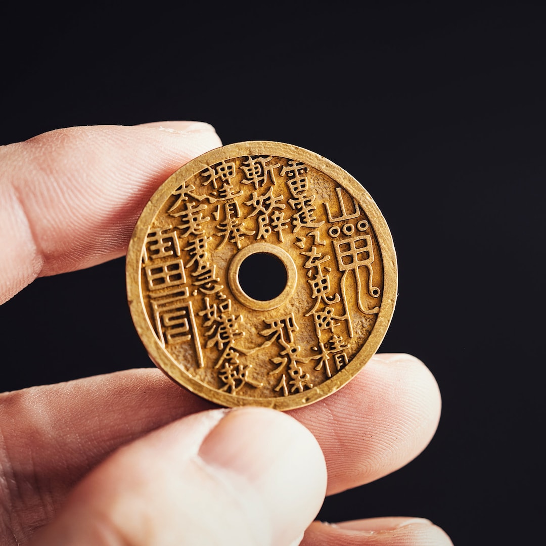 Brass Mountain Ghost Coins. Ancient Coins Pendant. Lucky Pendant ...