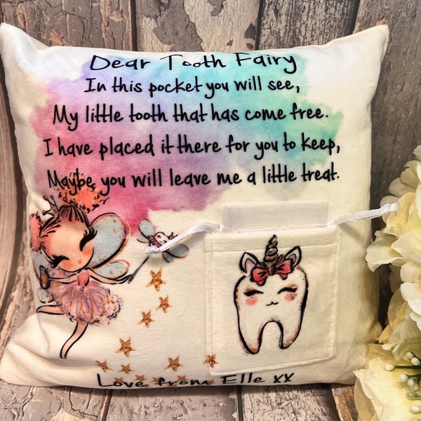 Tooth Fairy Cushion - Etsy UK