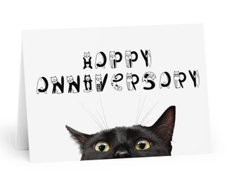 Cat Anniversary Card | Etsy