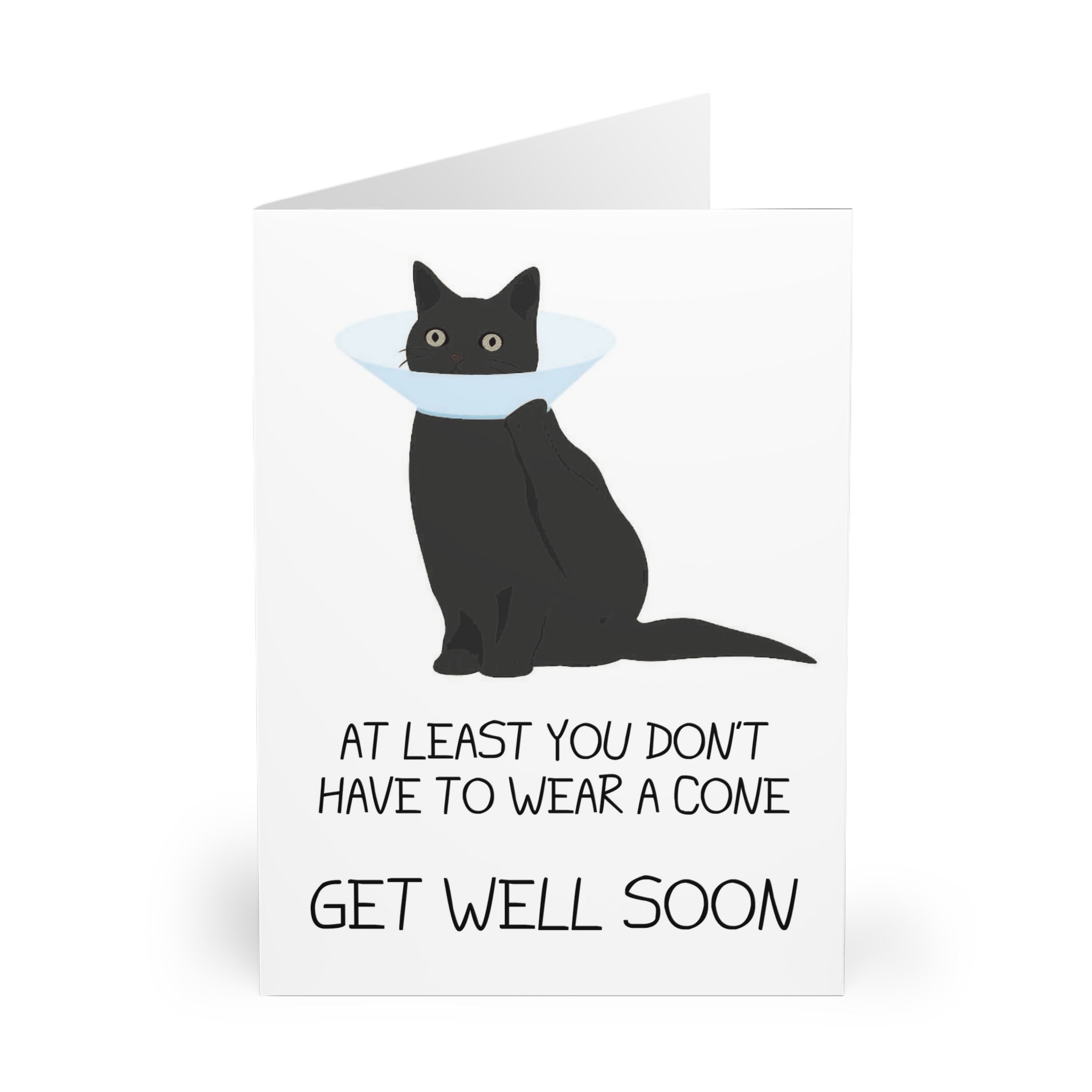 Get Well Soon Black Cat