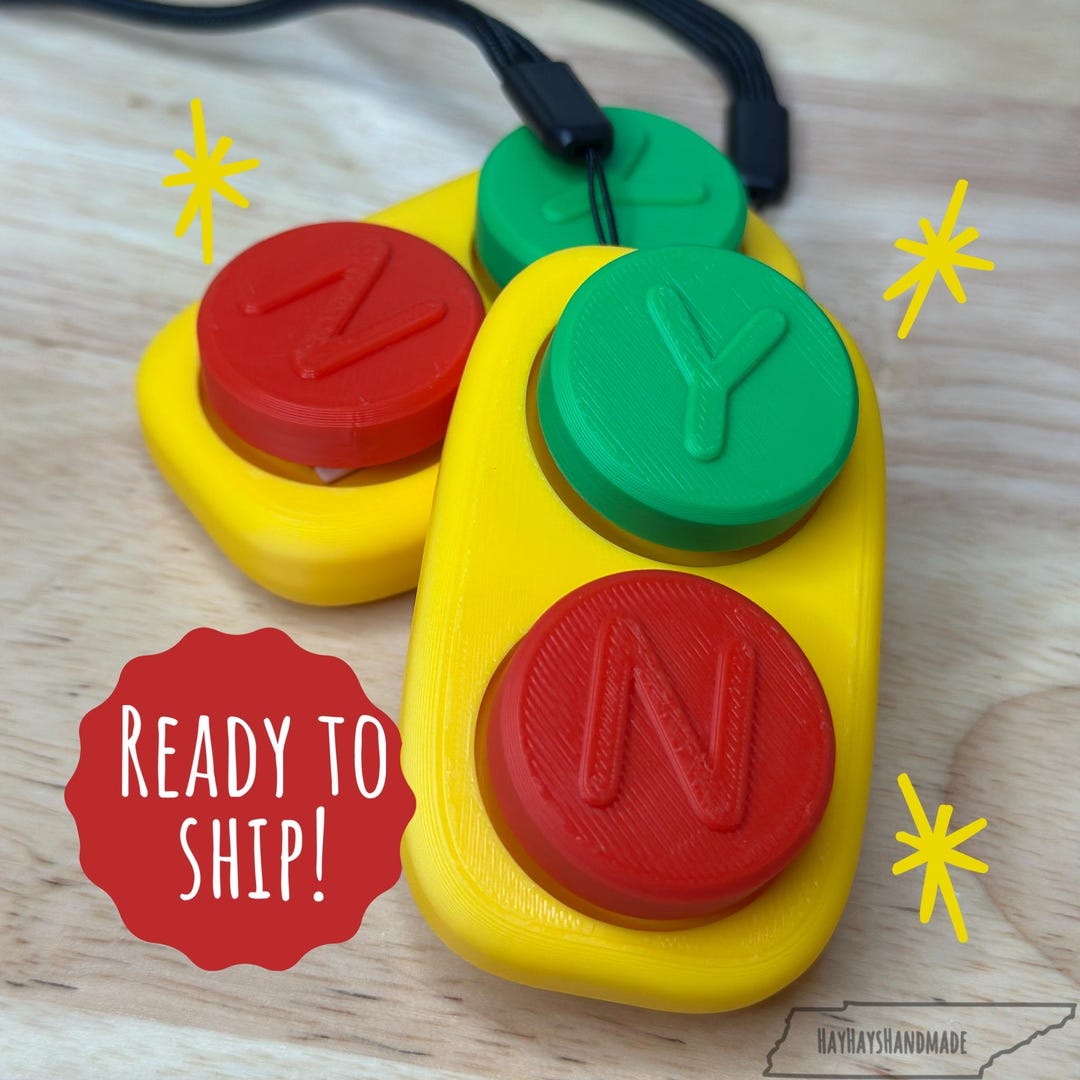 Clicky Yes/no Button | Clicky Desk Fidget | Keyboard Fidget | Sensory ...