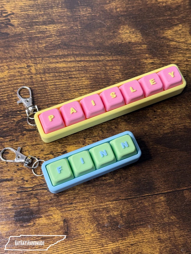 Custom Worded Clicky Keychain | Clicky Name Fidget | Personalized ...