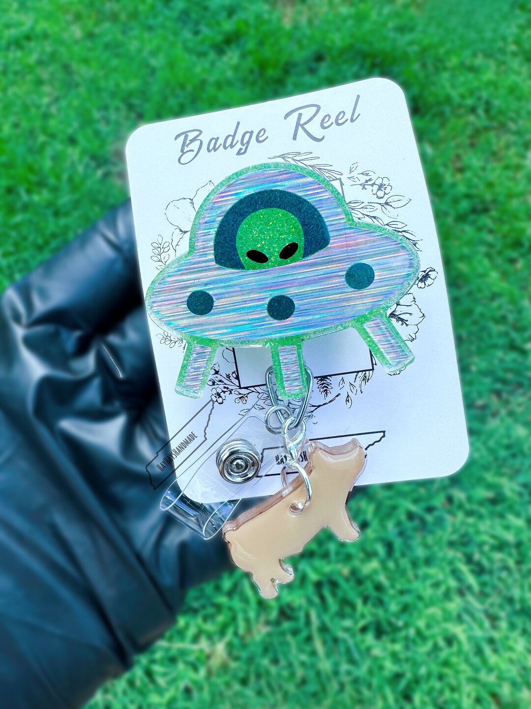 The Original UFO Alien Pig Abduction Funny Retractable Badge - Etsy