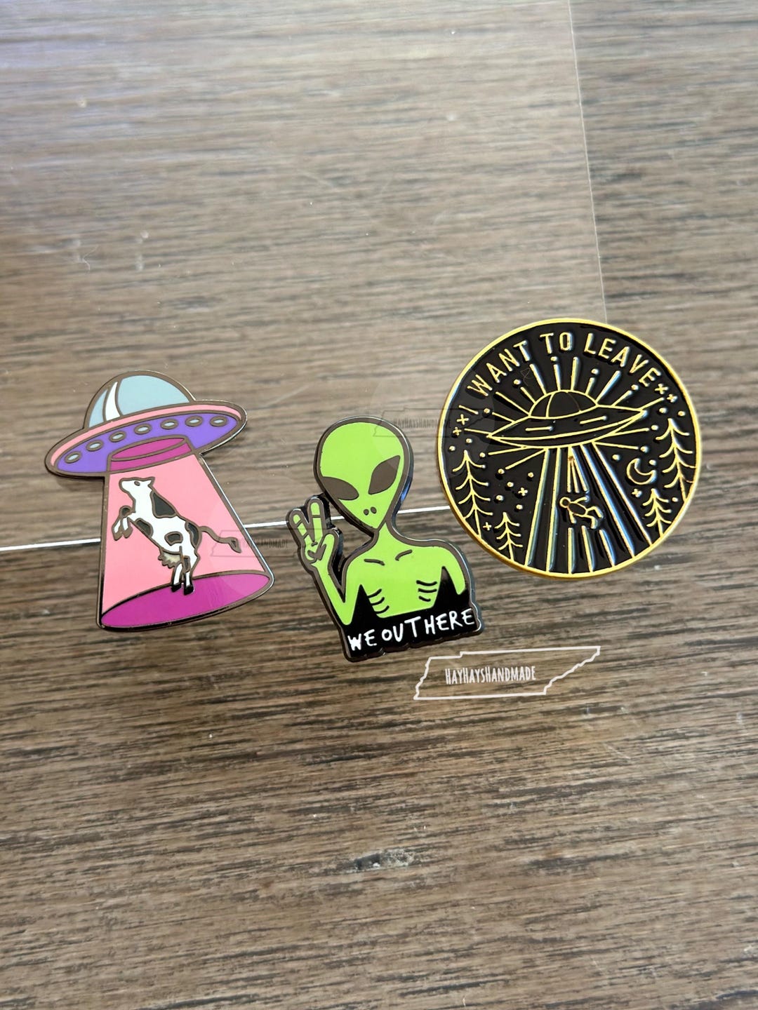 Space Alien UFO Cow Abduction Pin | Enamel Pins | Lapel Pin | Pin for ...