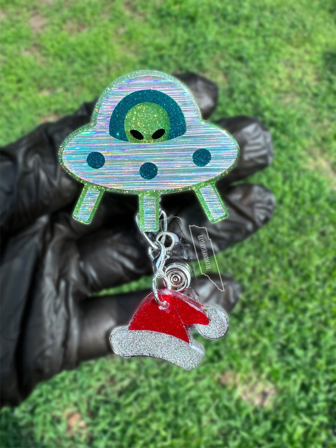 The Original UFO Alien Santa Hat Abduction Funny Retractable - Etsy