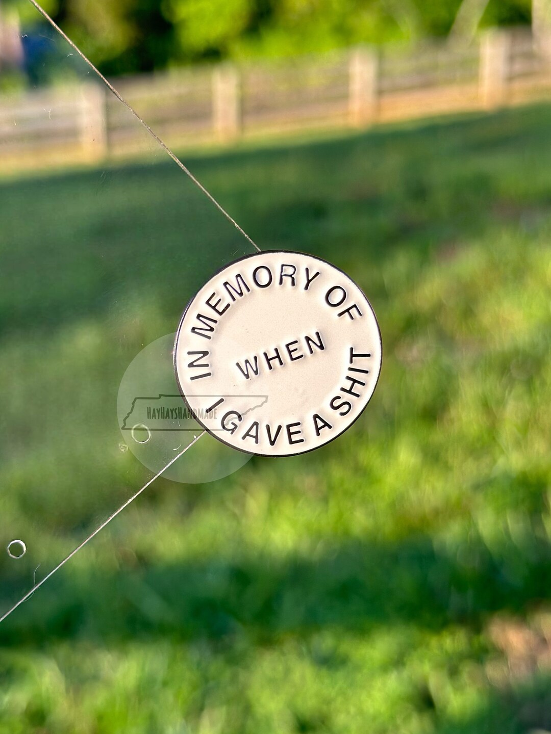 In Memory of When I Gave a Shit Pin | Enamel Pins | Lapel Pin | Pin for ...