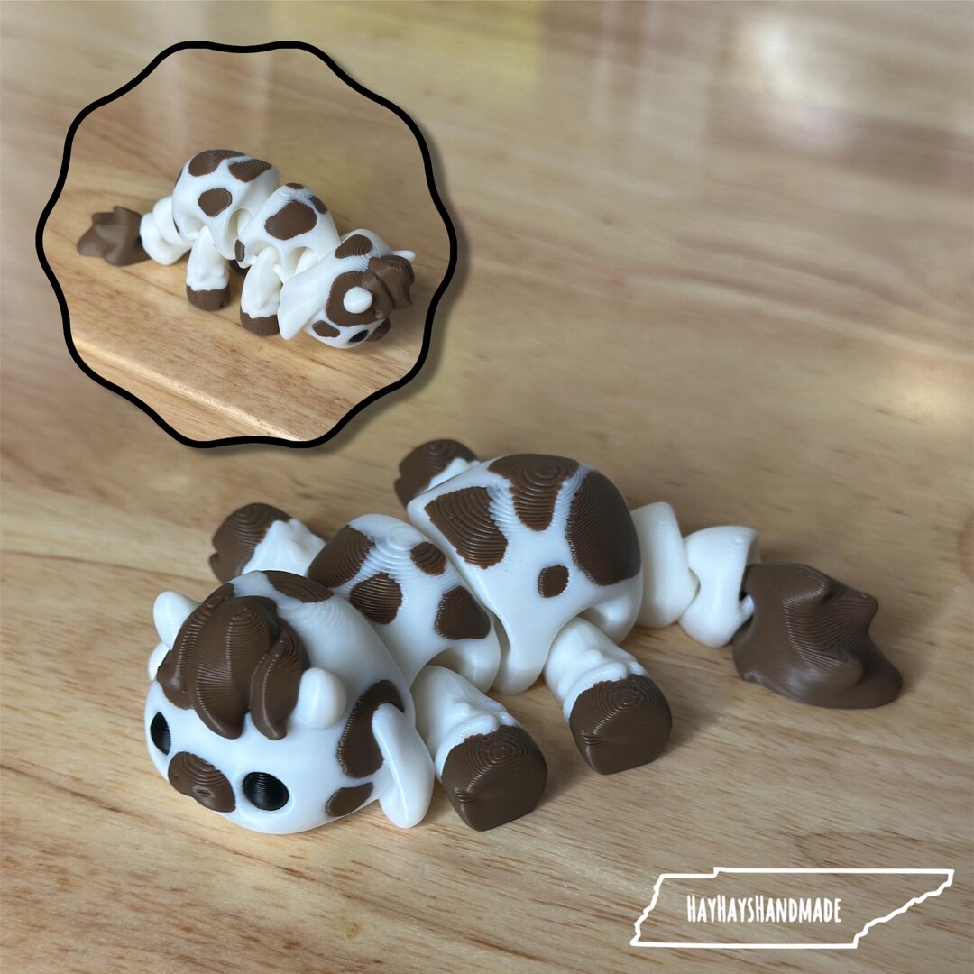 Highland Cow Desk Pal | Articulated Cow | 3D Printed Fidget Toy ...