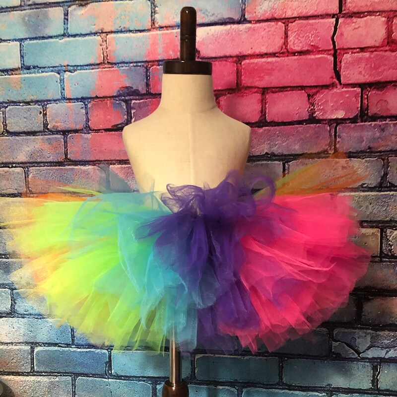 Rainbow Tutu Dress - Etsy