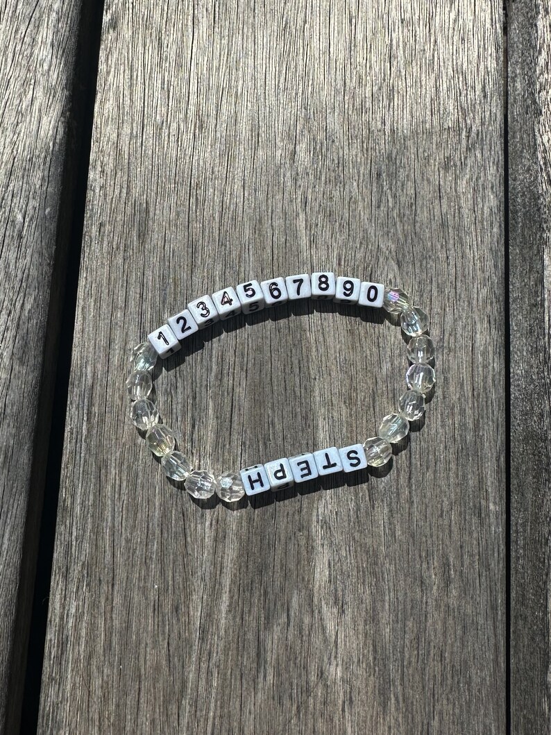 BULK 20 Custom Name and Number Bracelets Friendship Bracelets Custom ...