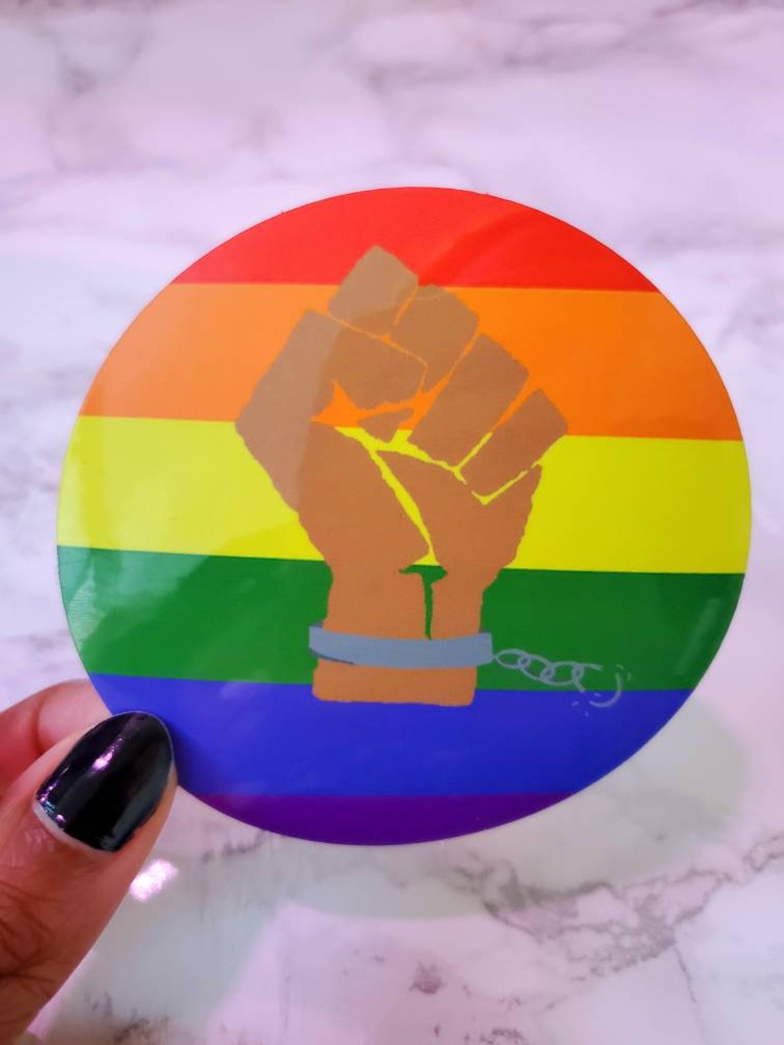 Black Power Fist Pride Flag Sticker - Etsy UK