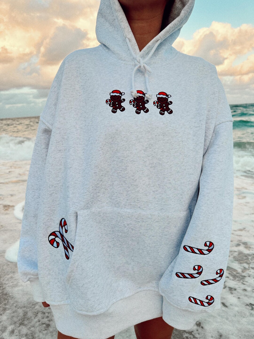 Pearl Grey Gingerbread Recipe Christmas Embroider Hoodie - Etsy