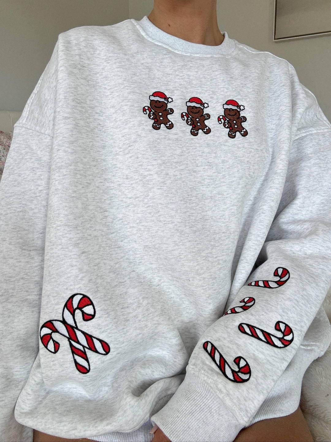 Pearl Grey Gingerbread Recipe Christmas Embroider Sweatshirt - Etsy