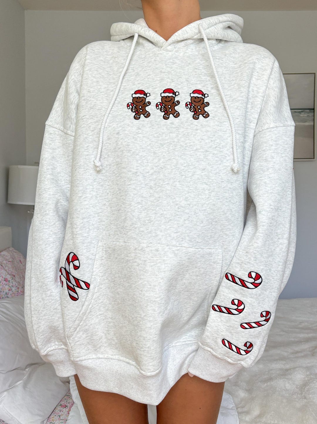 Pearl Grey Gingerbread Recipe Christmas Embroider Hoodie - Etsy