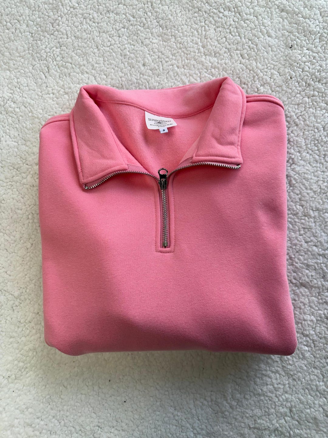 Rose Pink Basic Blank Quarter-zip Sweatshirt - Etsy