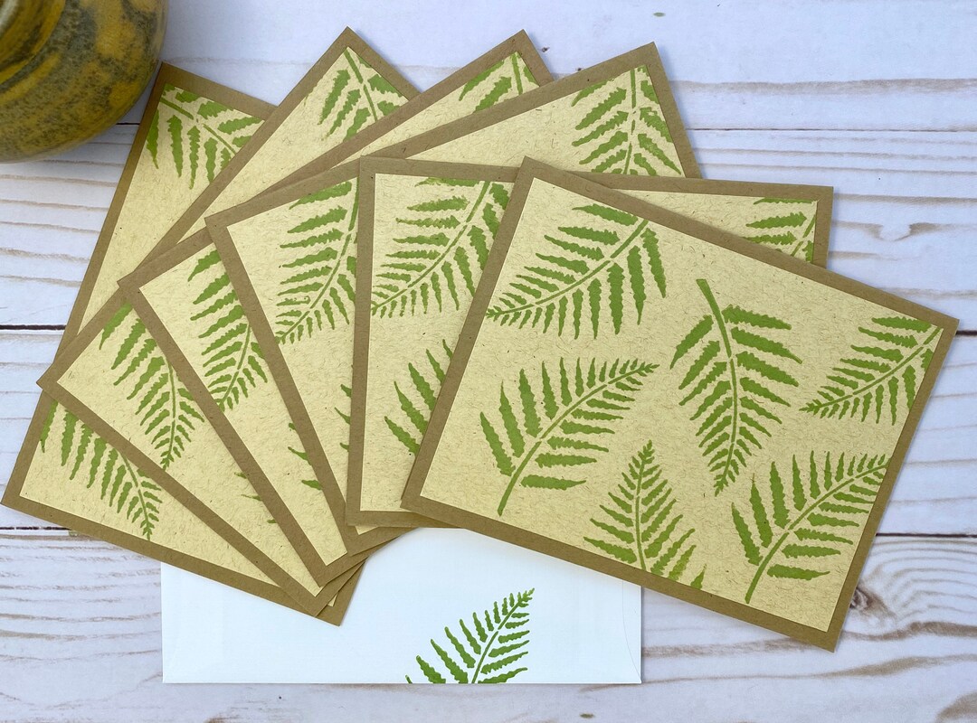 Fern Note Cards 6 Botanical Blank Note Cards With Envelopes - Etsy
