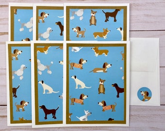 Blue Dog Note Cards - Etsy