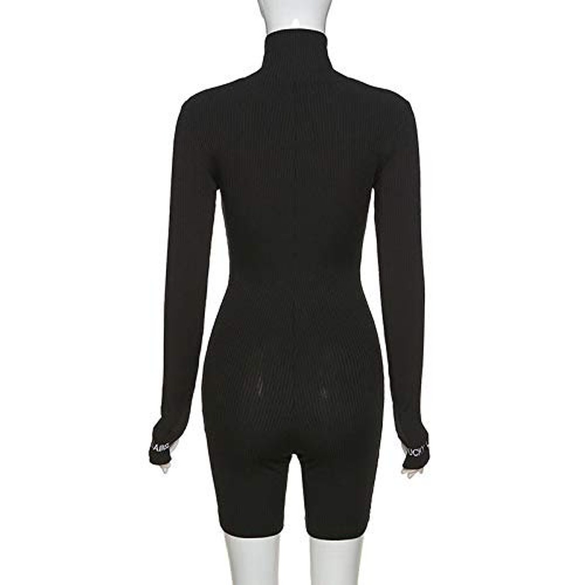 One Piece Bodycon Jumpsuit Sexy Long Sleeve High Waist Etsy