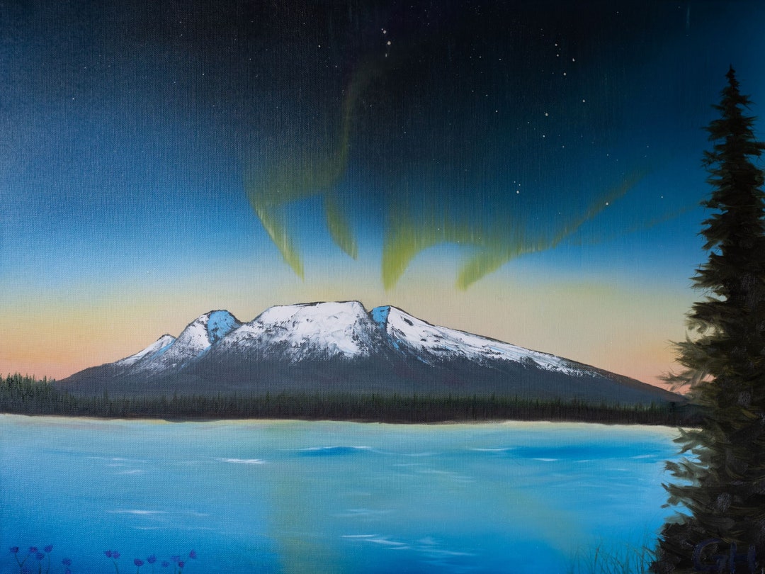 Sleeping Lady Mountain (mt. Susitna) Alaska Original Oil Painting Print ...