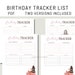 Pink Birthday Tracker Printable| Birthday Calendar | Birthday Planner ...