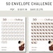 50 Envelope Challenge Printable| 50 Envelope Savings Challenge| 1k ...