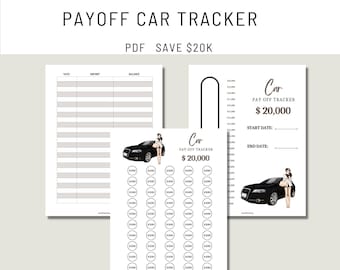 30K Car Pay off Tracker 30,000 Car Tracker Car Loan Pay off Printable ...