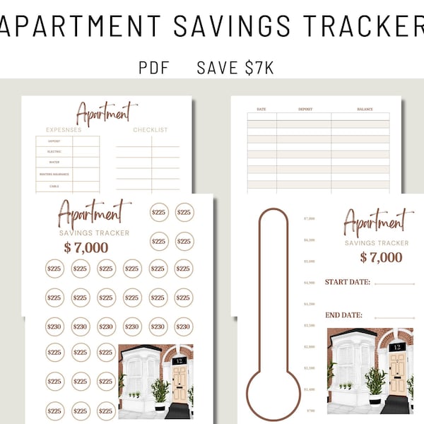 Apartment Savings Tracker 6k Apartment Downpayment New Apartment 6,000 ...