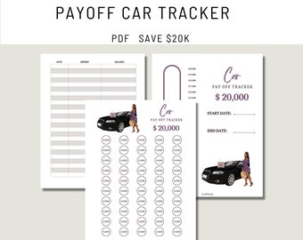 Car Loan Pay off Tracker - Etsy