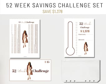 Save 2500 Envelope Challenge / 52 Week Savings Challenge / - Etsy