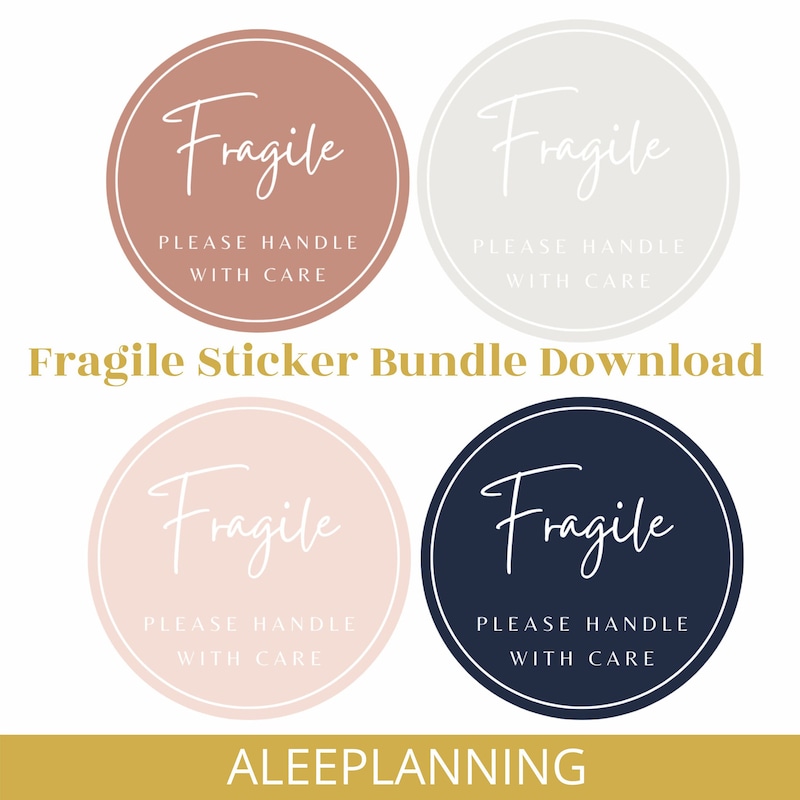 Fragile Stickers Printable - Etsy