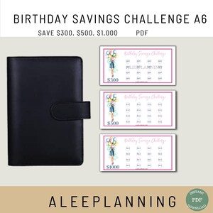 A6 Birthday Savings Fund | Savings Challenge | Goal Tracker | Sinking ...