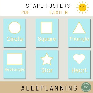 Shape Poster for Preschoolers| Blue Shape Poster|preschool Shapes ...