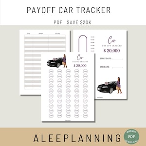 Car Payment Tracker | 20K Car Payoff Tracker| Car Loan Pay Off| Car Pay ...