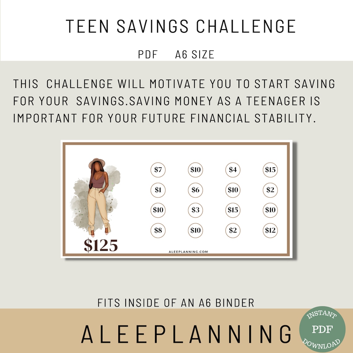 Teen Savings Challenge 500 Savings Challenge Cash Budget Binder 500 ...