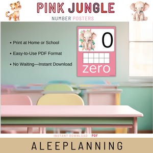 Jungle Number Posters Printable Teacher Classroom Posters Math 0-20 ...