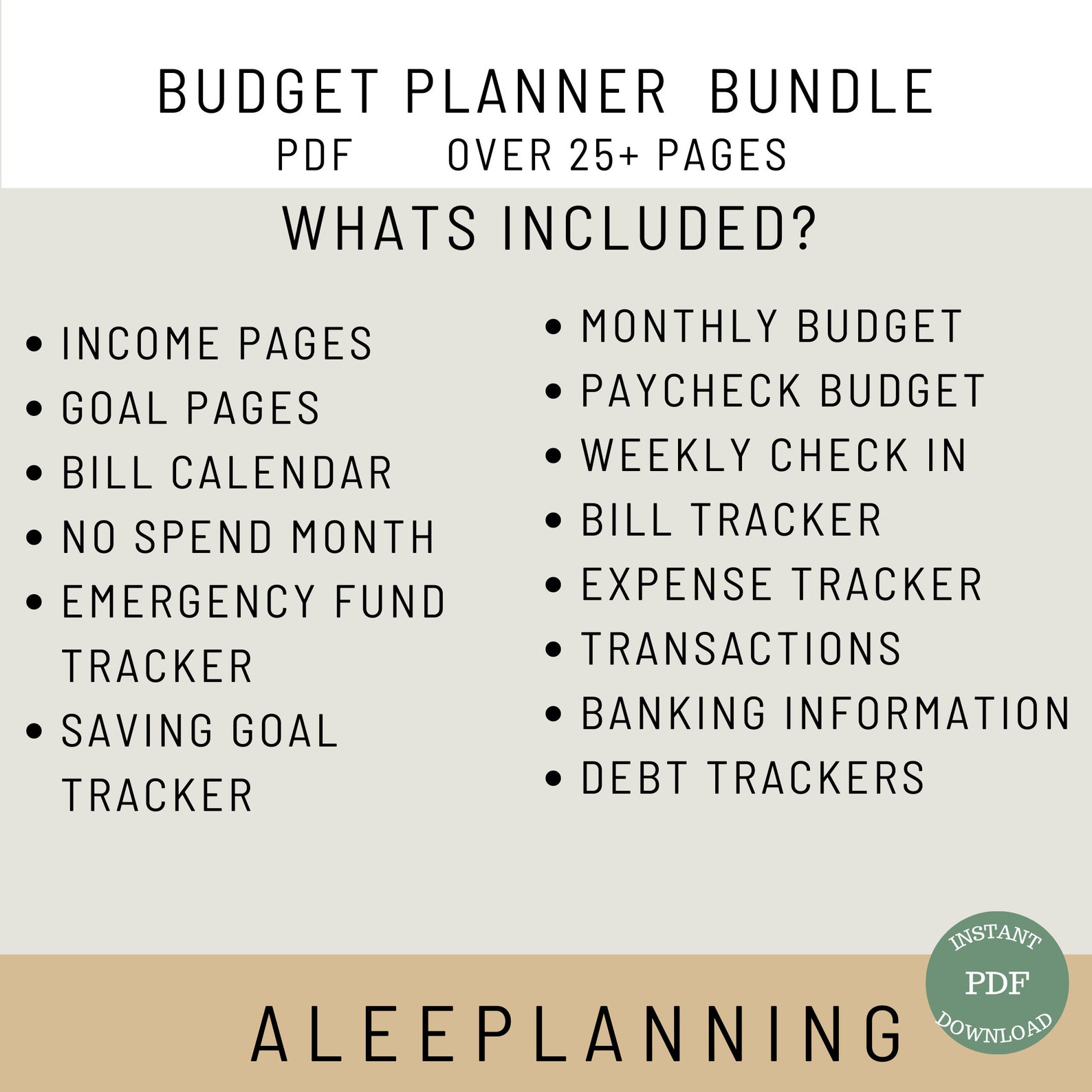 Budget Planner Printable Financial Planner PDF Budget - Etsy